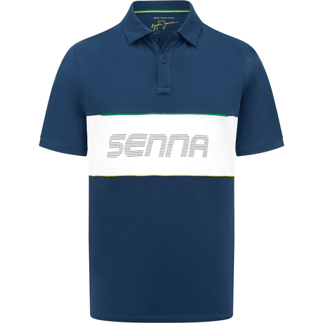 Camiseta Polo Ayrton Senna - Azul – MONTOYA Motorsports